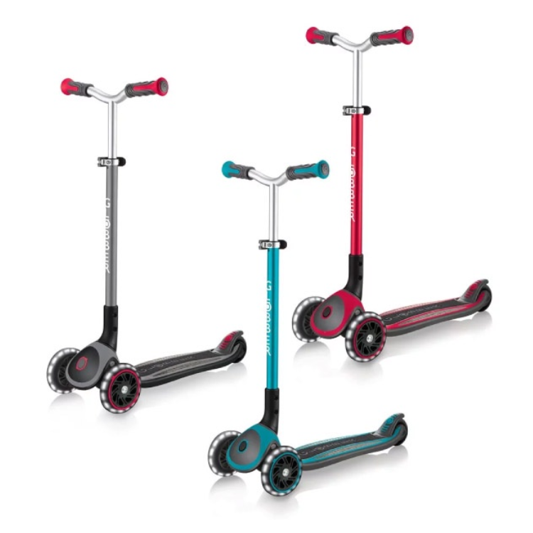 法國 GLOBBER 2合1三輪折疊滑板車大師版(酷炫白光發光輪) -多款可選｜俏媽咪親子生活館