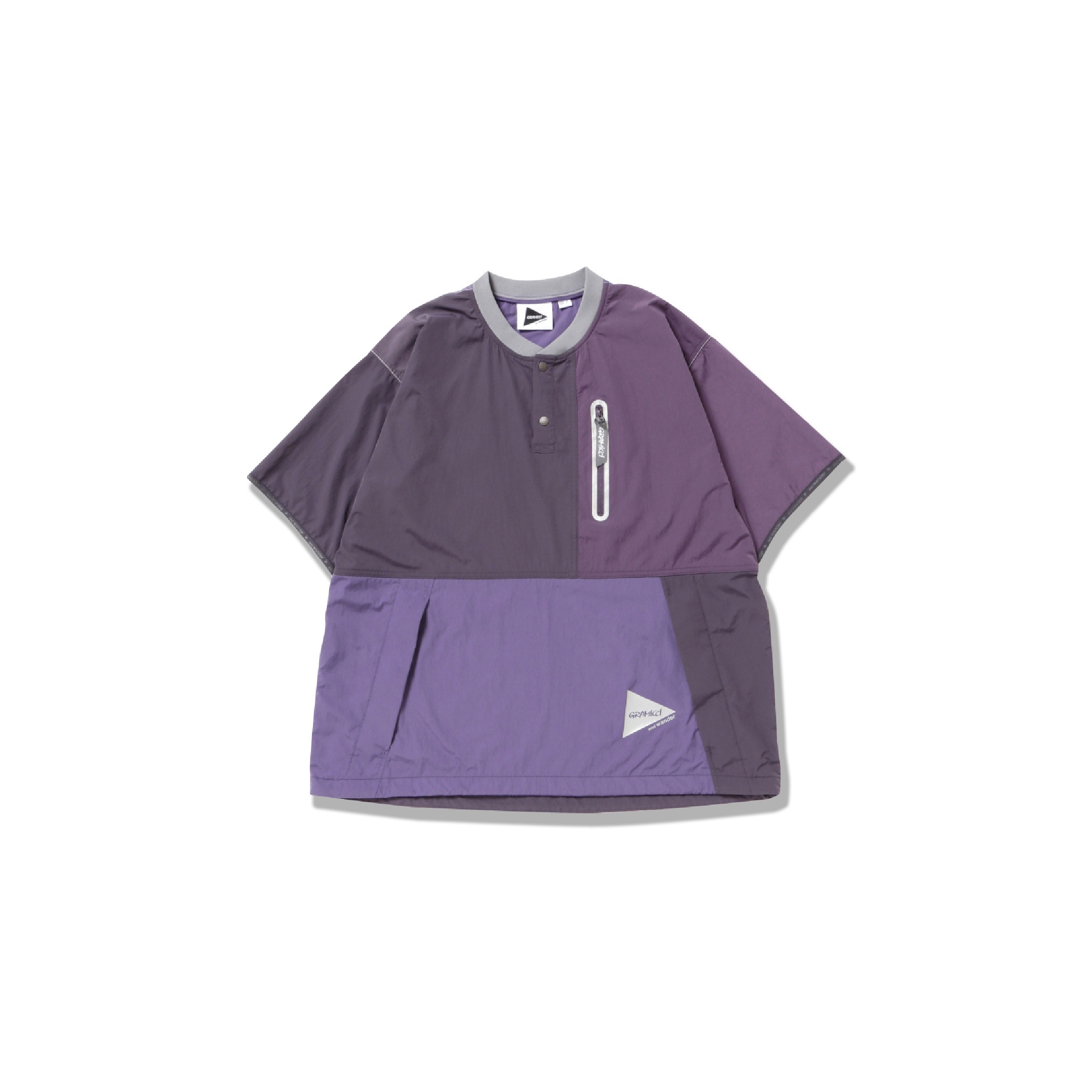 GRAMICCI X AND WANDER PATCHWORK WIND TEE 聯名抗撕裂短罩衫