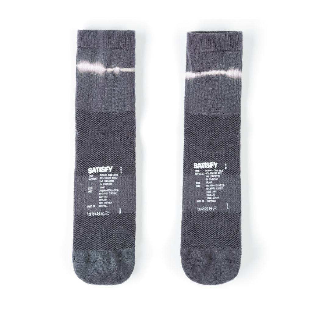 RUN｜SATISFY Merino Tube Socks - Quicksilver 透氣防臭羊毛跑步襪
