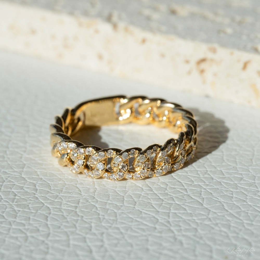 Cuban Link Diamond Ring