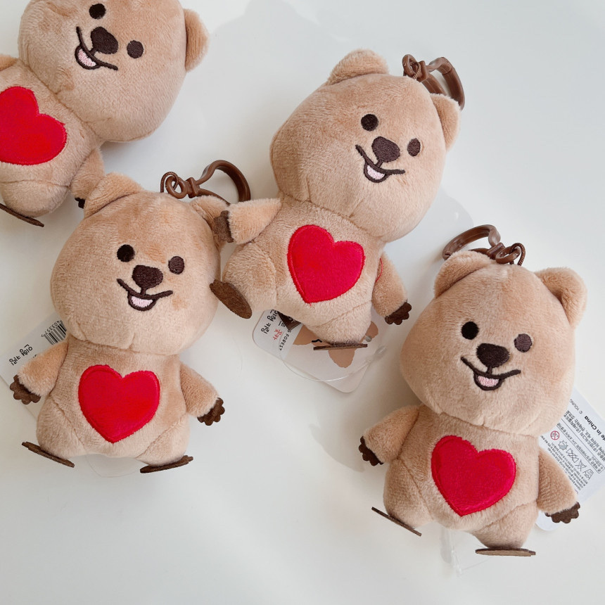 YOUNG FOREST Heart Quokka Doll Keyring 心心短尾鼠 鎖匙扣公仔