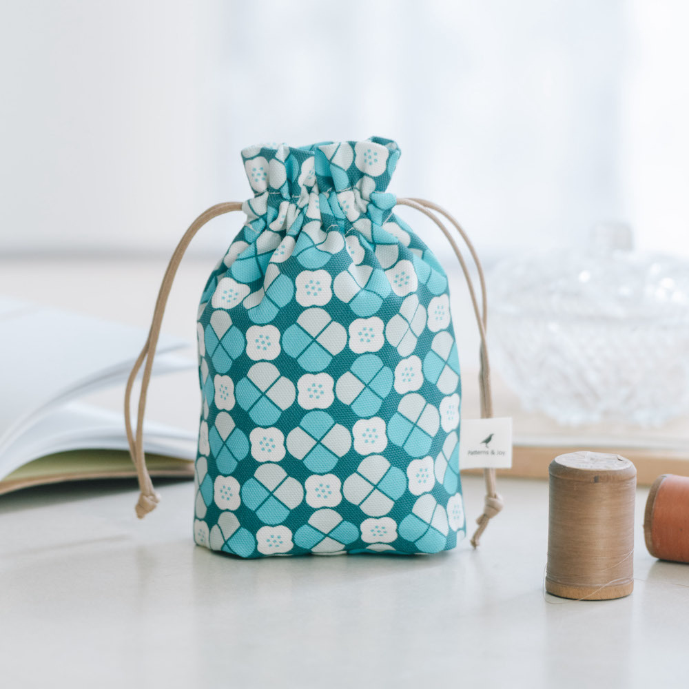 Small Purse-String Bag/Old Ceramic Tile No.10/Green ...