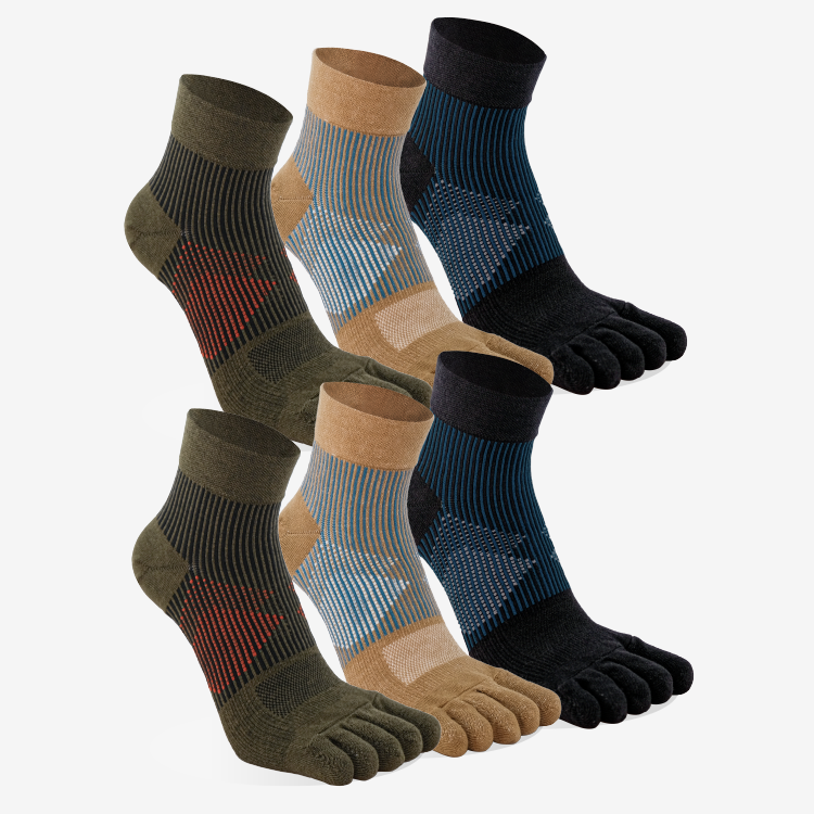 Men's TALARIA Toe Socks: 6-Pack|CHEGO