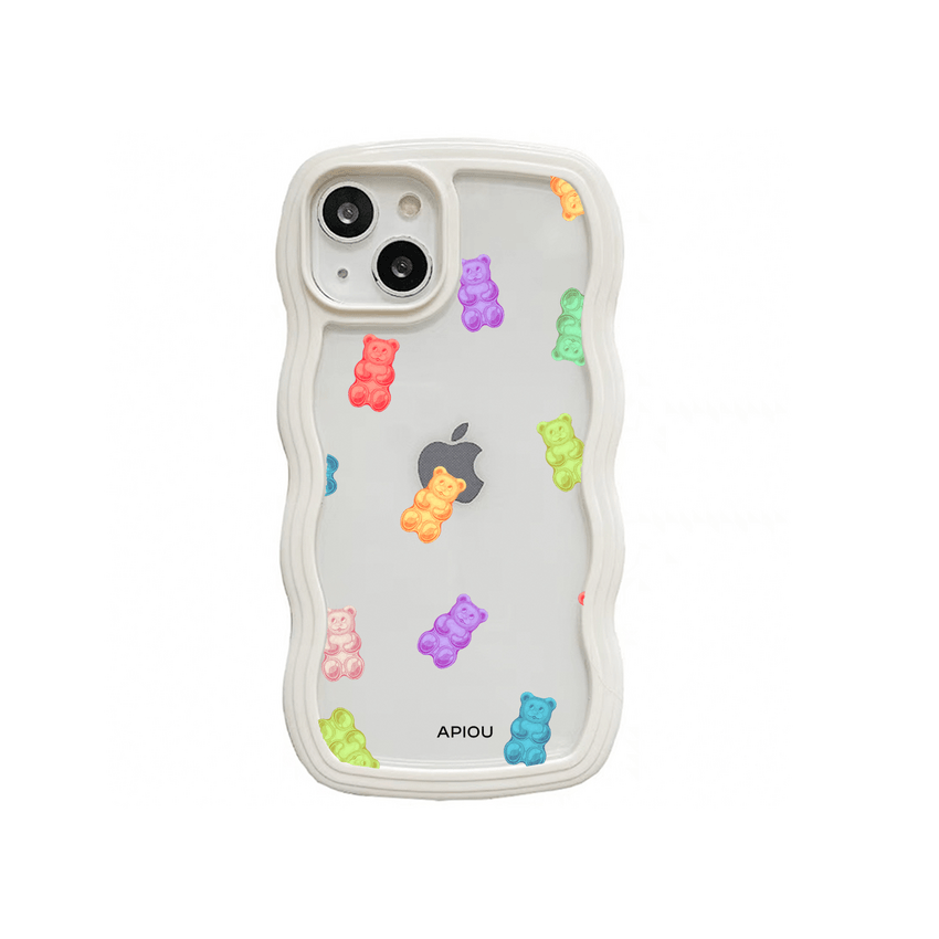 泰迪糖 波浪邊框 iPhone 雙層全包防摔保護殼 | APIOU