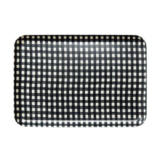 LINEN COATING TRAY NAVY WHITE CHECK