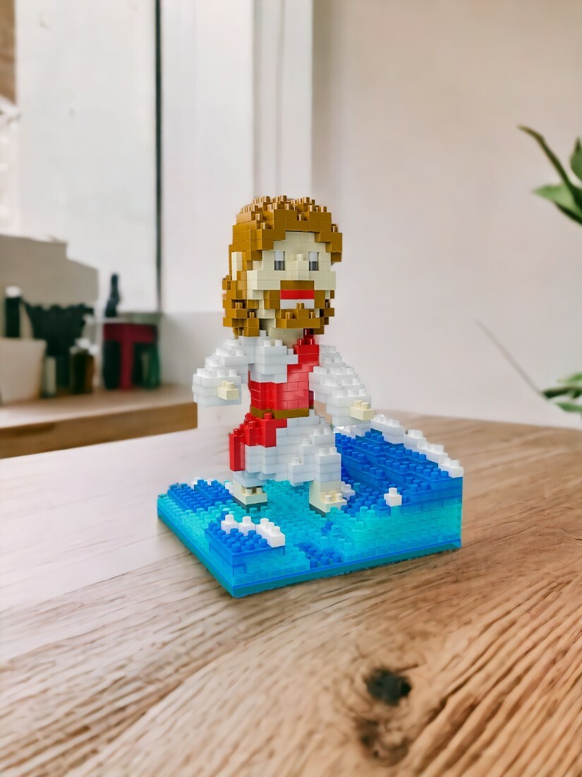 3D Blocks 耶穌+彼得