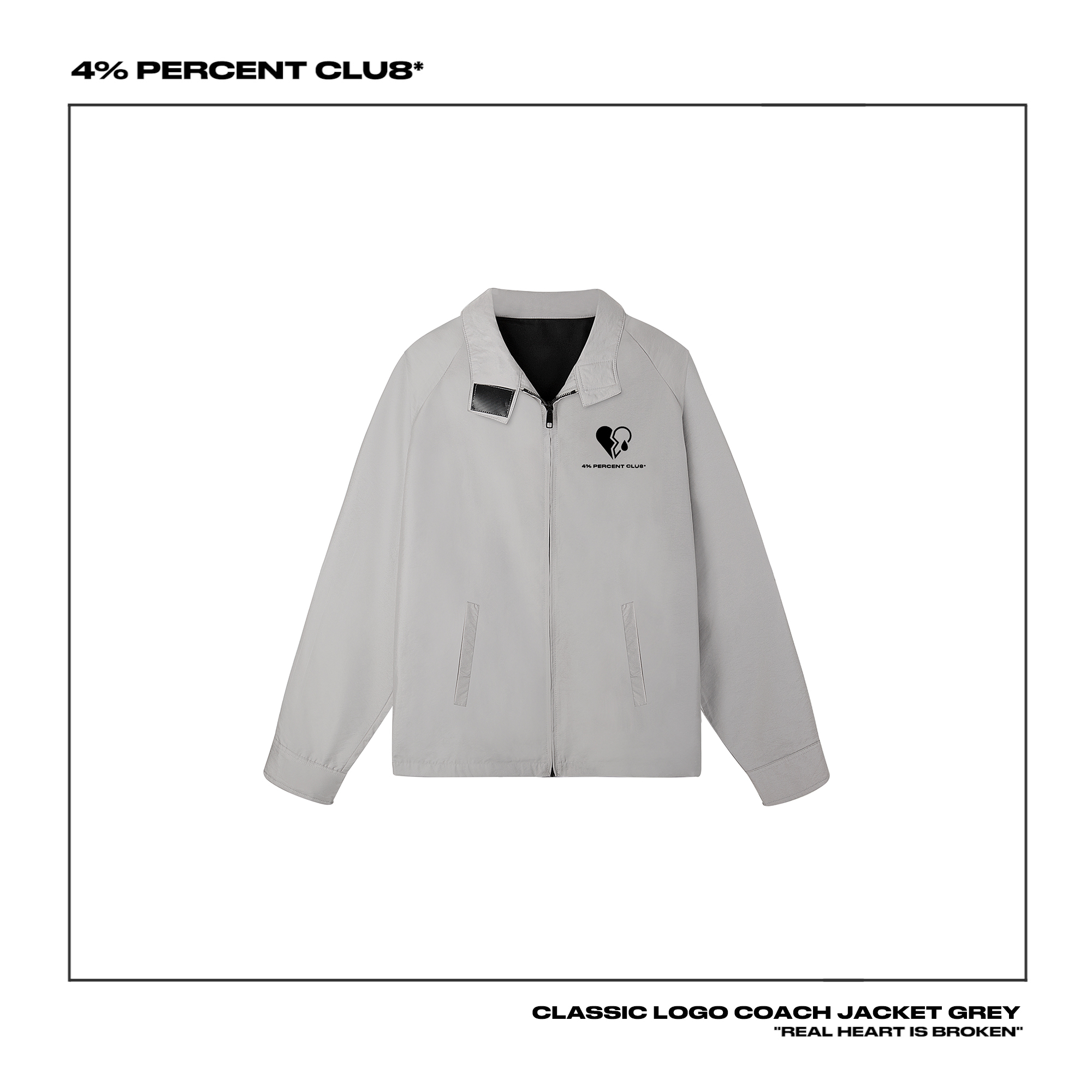 CLASSIC LOGO COACH JACKET GREY / 經典款灰色教練外套