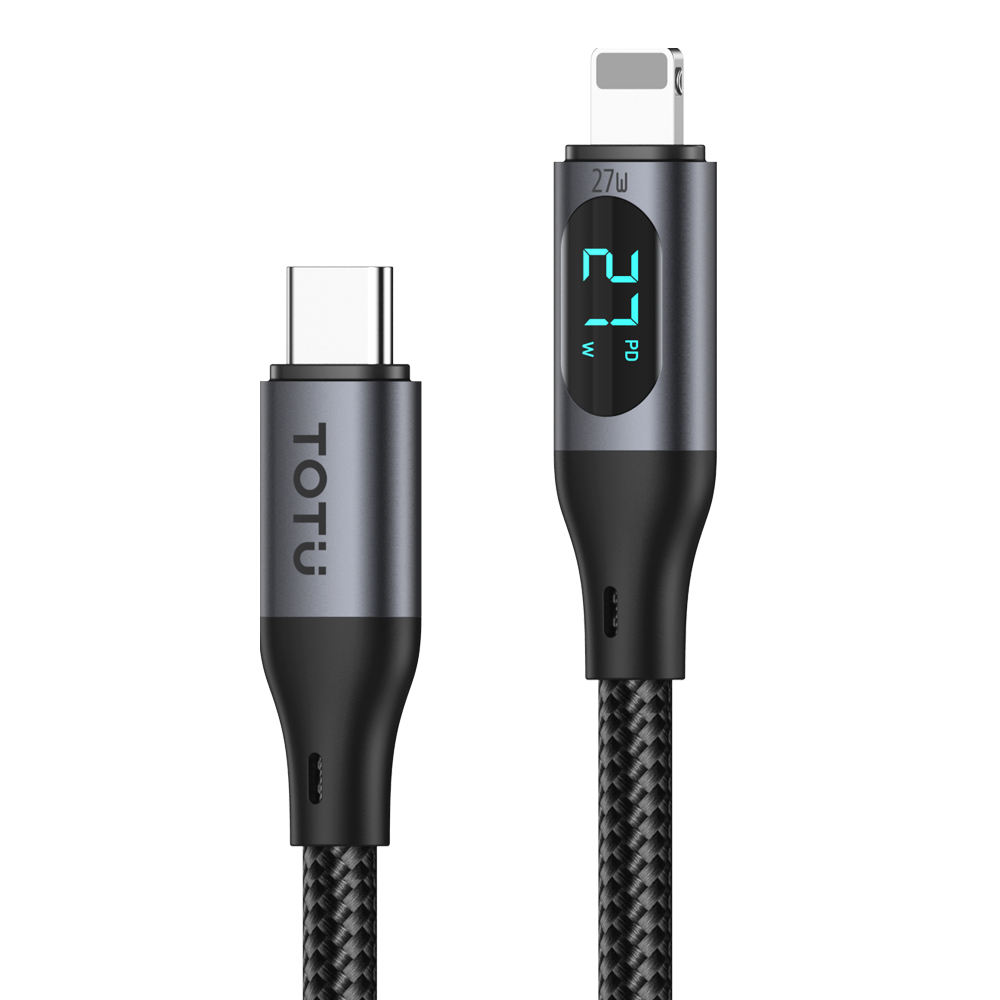 TOTU 拓途 數顯 PD/Lightning/Type-C/iPhone充電傳輸編織快充閃充線 CB-7系列
