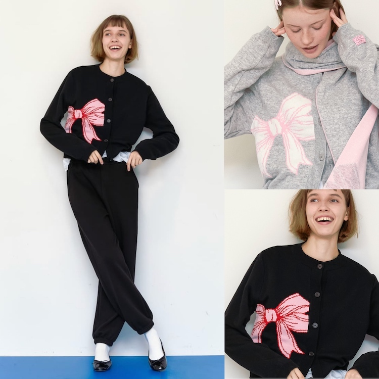 RONRON Big Ribbon Knit Cardigan 大蝴蝶結外套