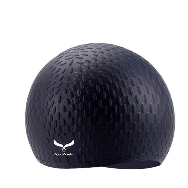 Bubble Silicone Swimming Cap - Dynamic Black