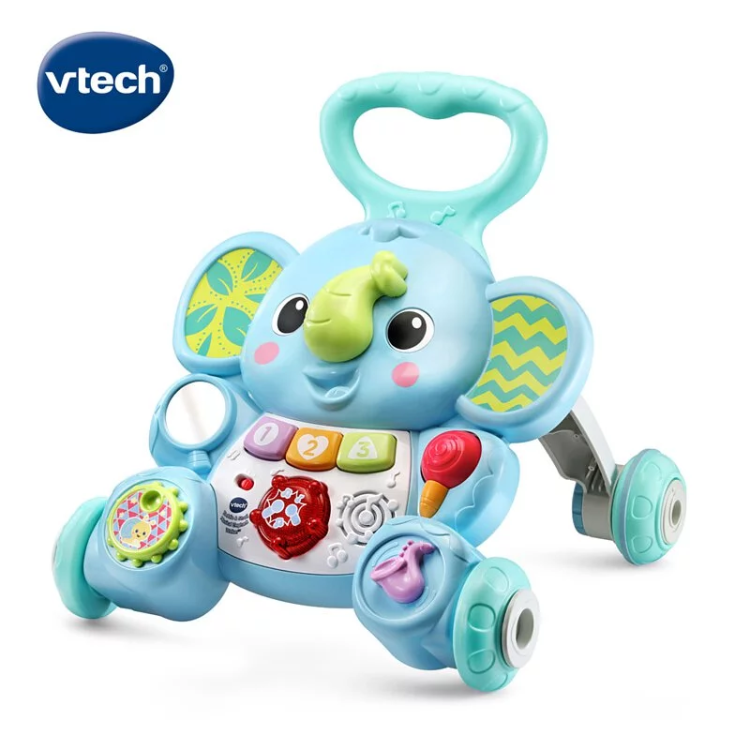 英國 Vtech 趣味小象聲光學步車｜俏媽咪親子生活館