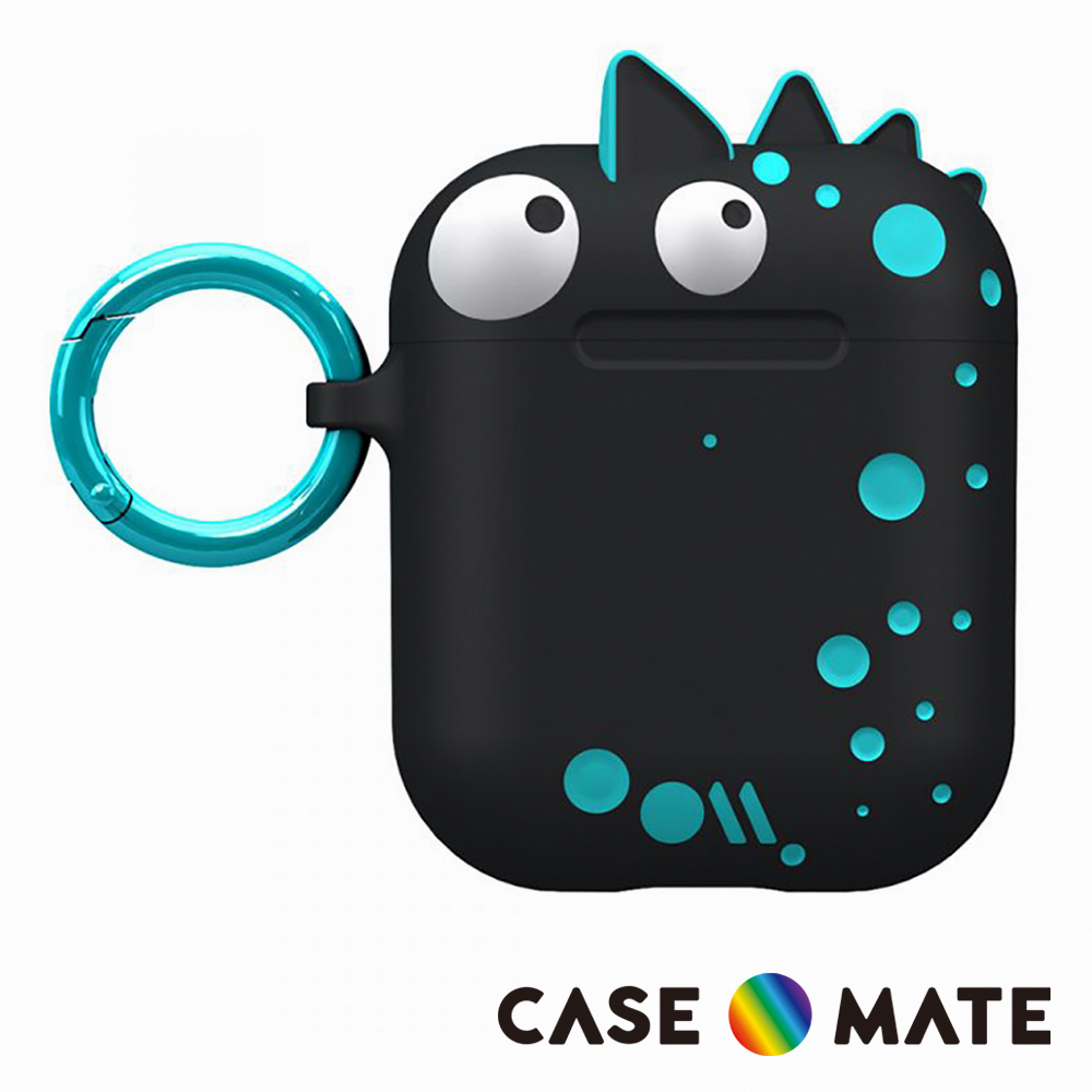 美國 Case Mate AirPods 可愛怪物保護套 (贈掛勾及貼紙) - 天真無邪的史派克 - 黑色