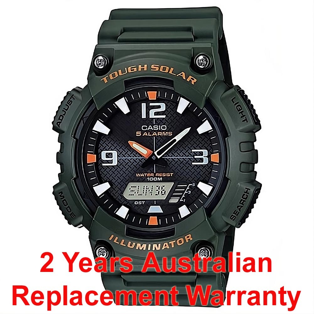 Buy Casio AQ-S810W-3AV Solar Green Alarm Men Watch