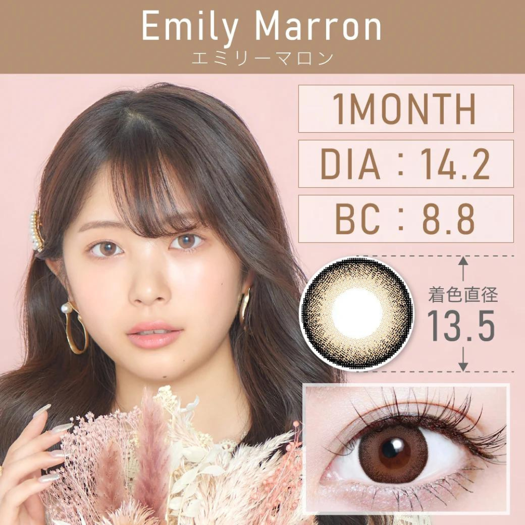 TeAmo Natural 1 Month Emily Marron｜月拋彩妝隱形眼鏡