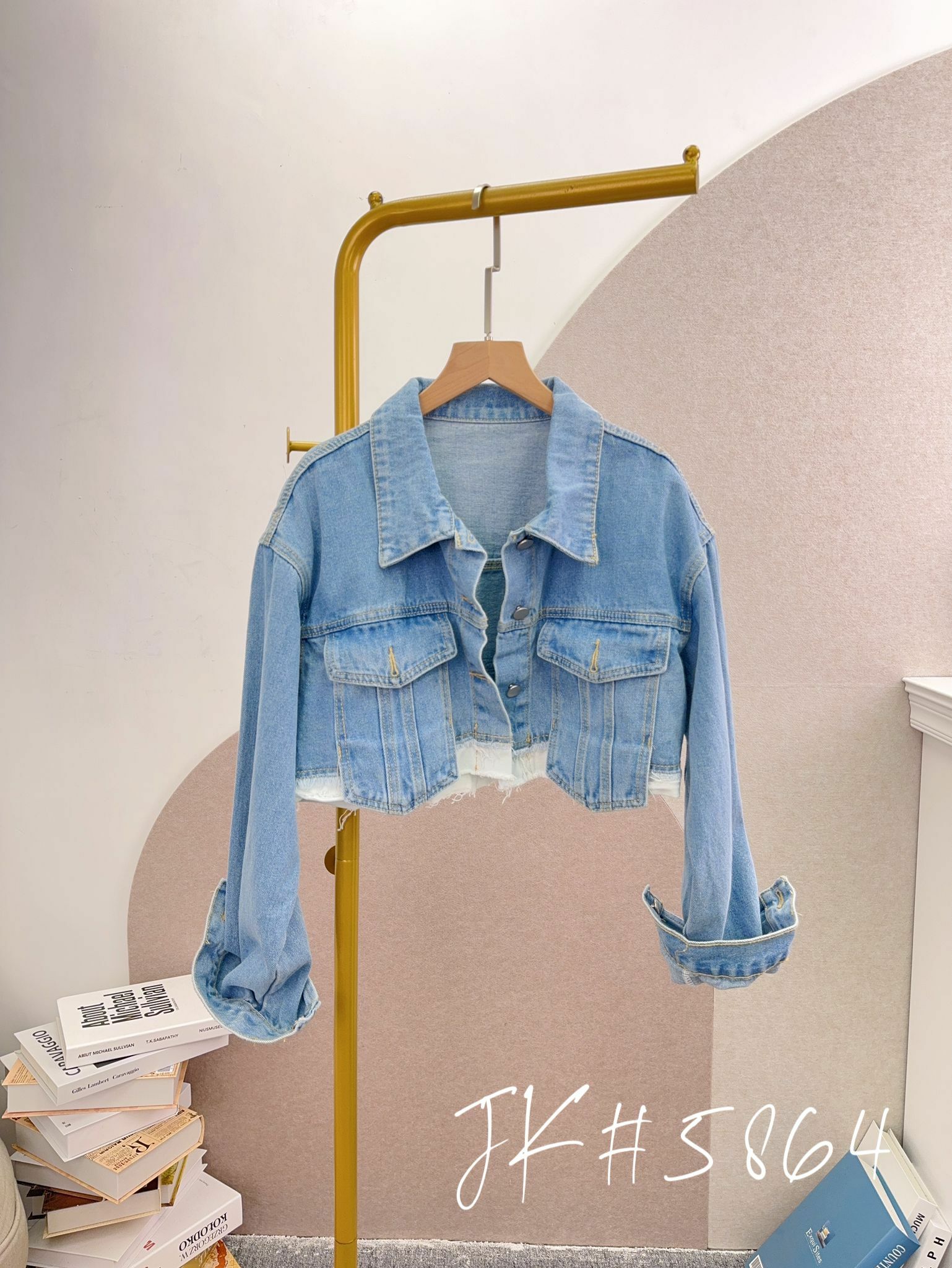 JK#5864 🤍調整身型牛仔褸