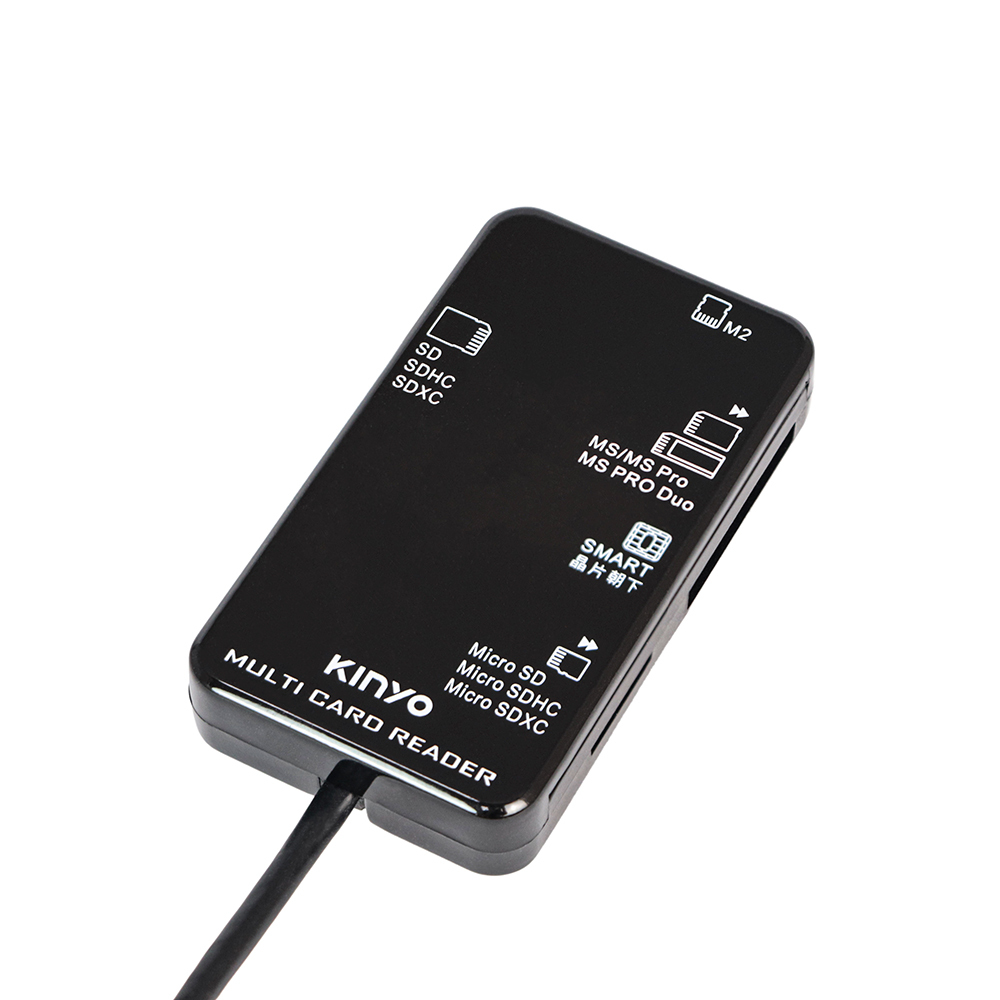 【KINYO】多合一晶片讀卡機 1.2M(KCR-6252)