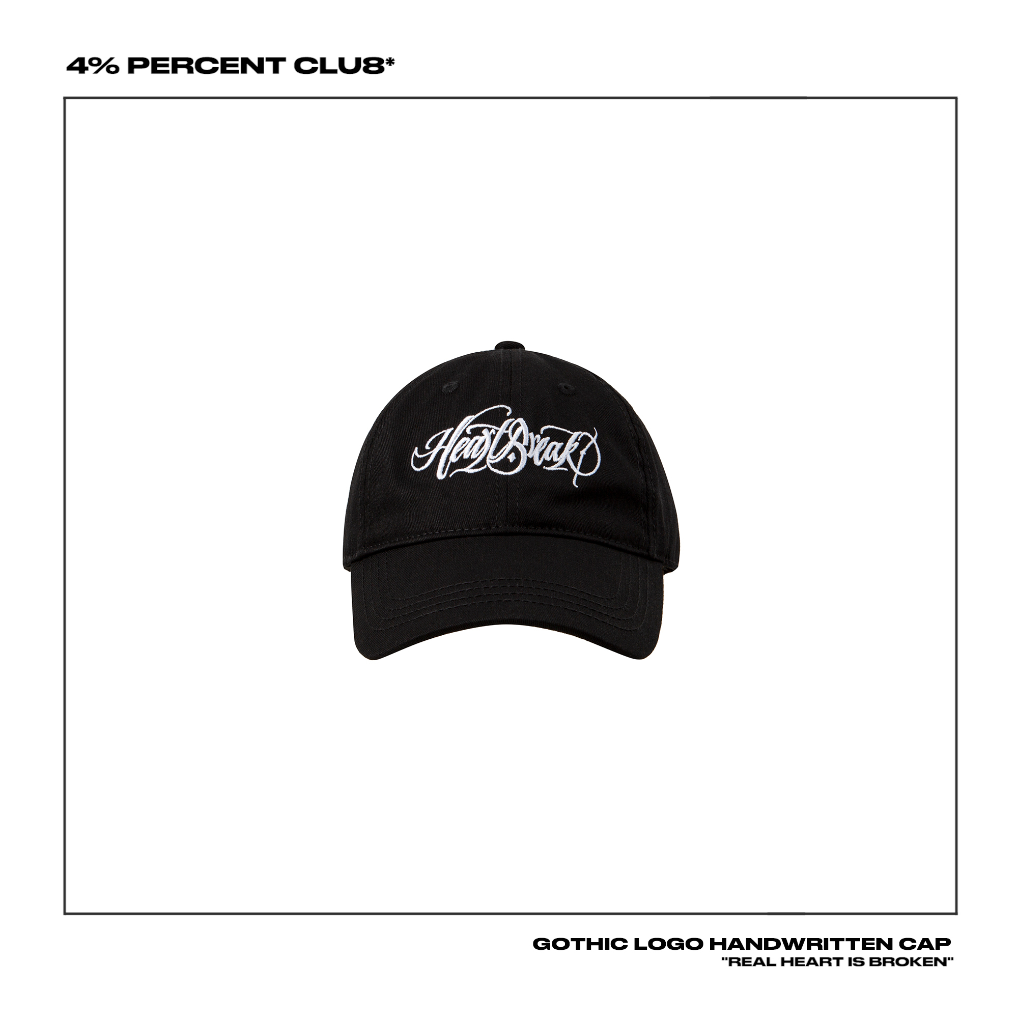 GOTHIC LOGO HANDWRITTEN CAP / 哥特手寫體棒球帽