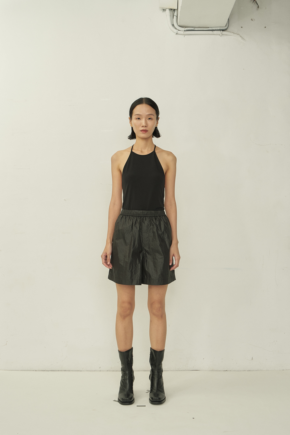 arc us arkus - SS24 | Black Skinny Apron Top