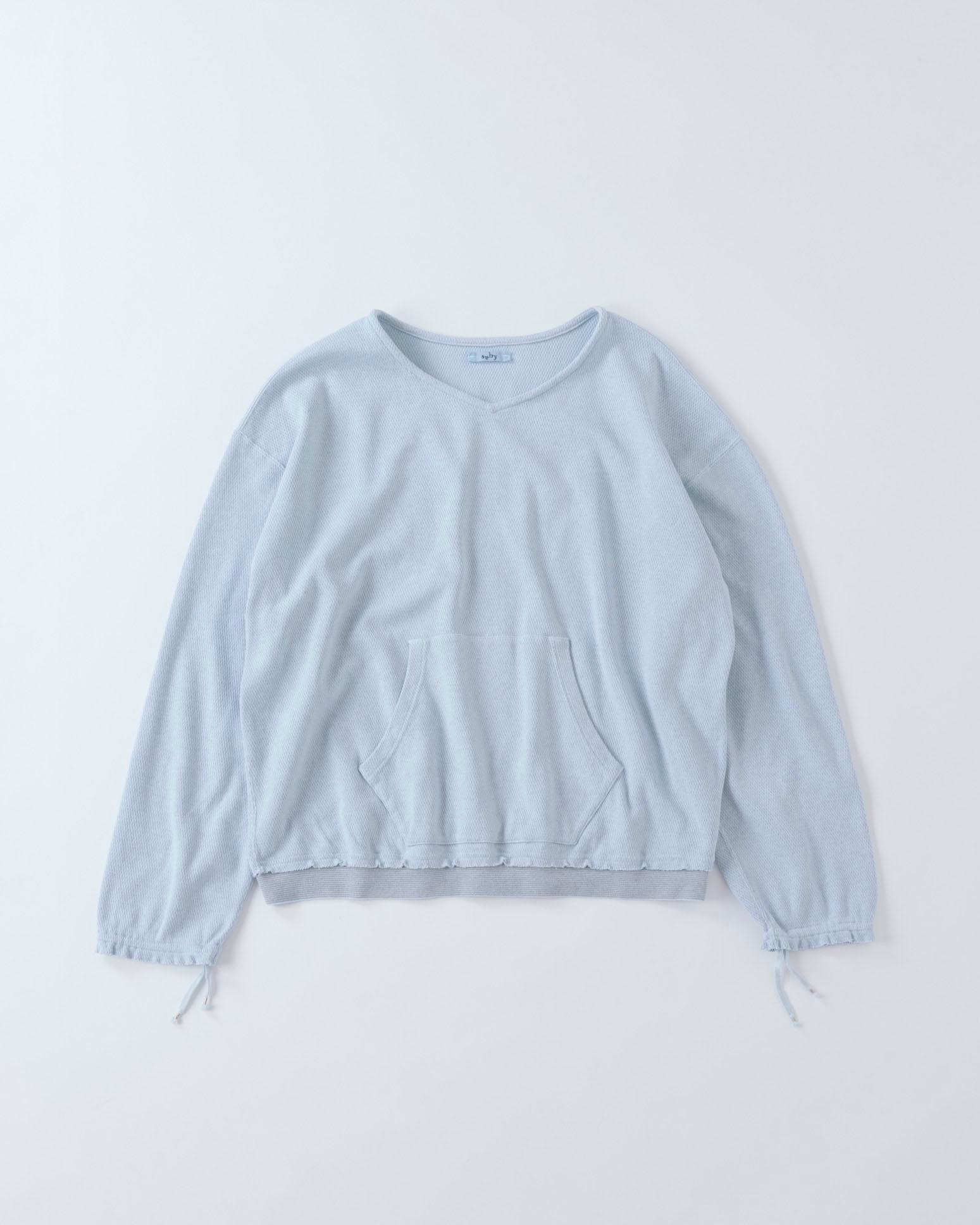 saby - HONEYCOMB WAFFLE VN SWEAT - Knitting Rib＋Over Dy