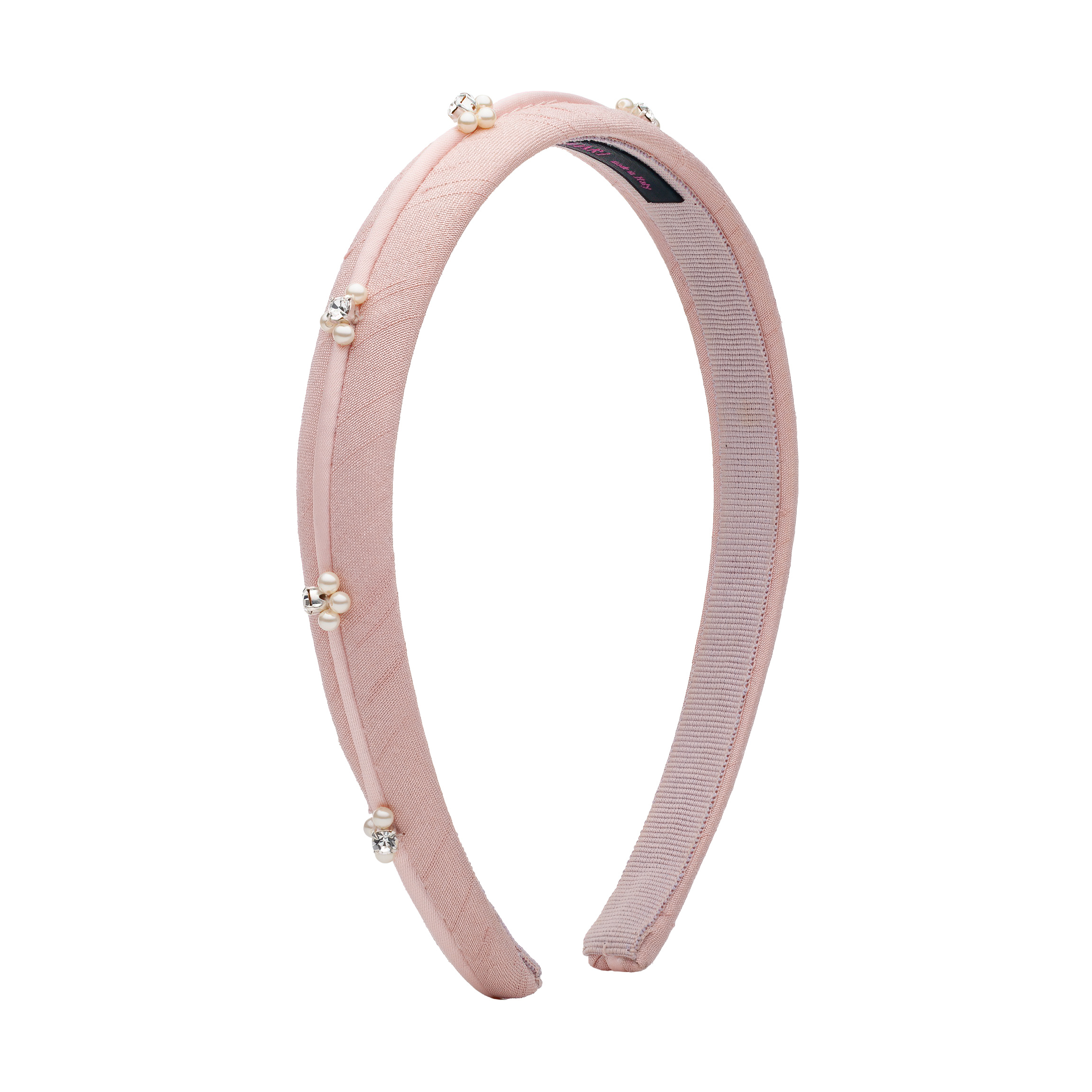 Alexandre Zouari 摯愛珍珠粉紅布料髮圈