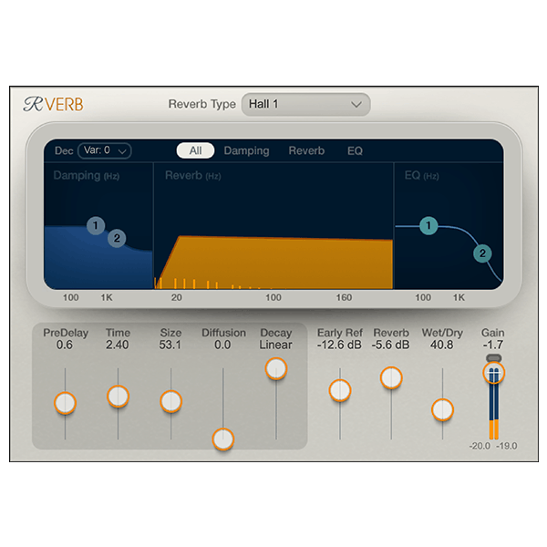 Waves Renaissance Reverb 效果器 Plugins (序號下載版)