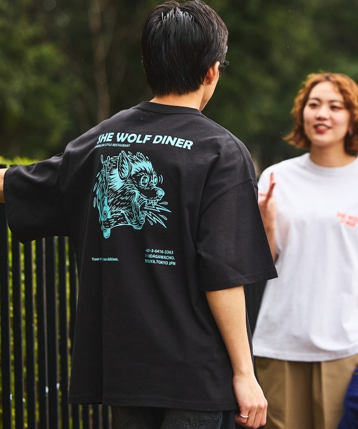 FREAK'S STORE x SHE WOLF DINER 美式休閒狼印花短T