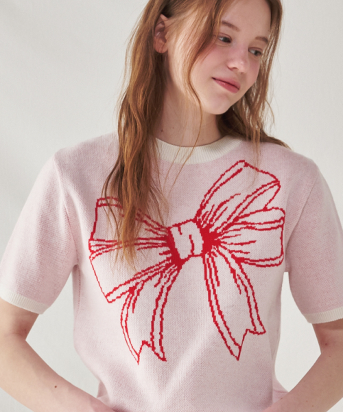 RONRON RIBBON ITALY COTTON SHORT KNIT