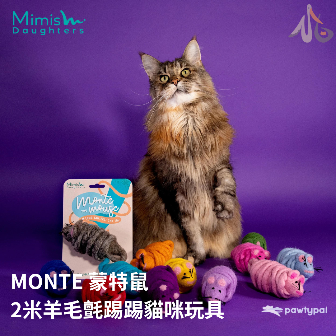 【MIMI'S DAUGHTERS】MONTE 蒙特鼠 - 2米羊毛氈踢踢貓咪玩具