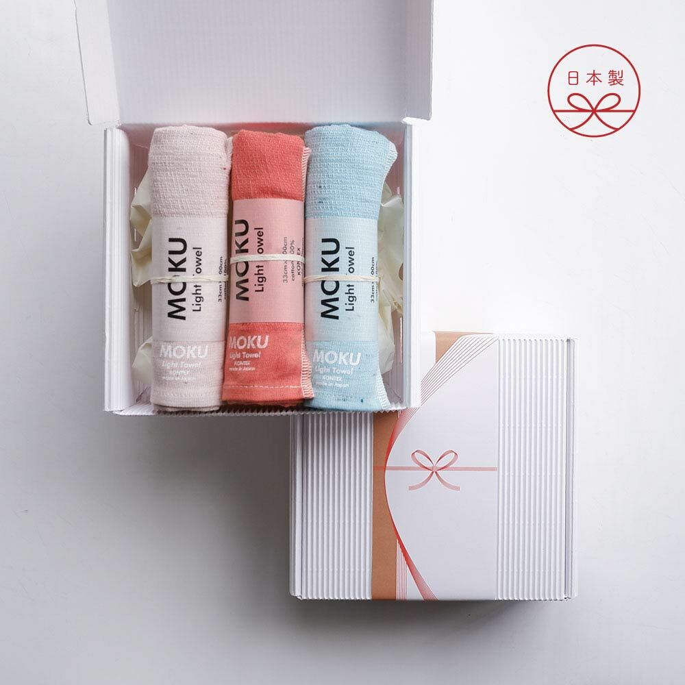 【kontex】日本製moku長毛巾三件組禮盒