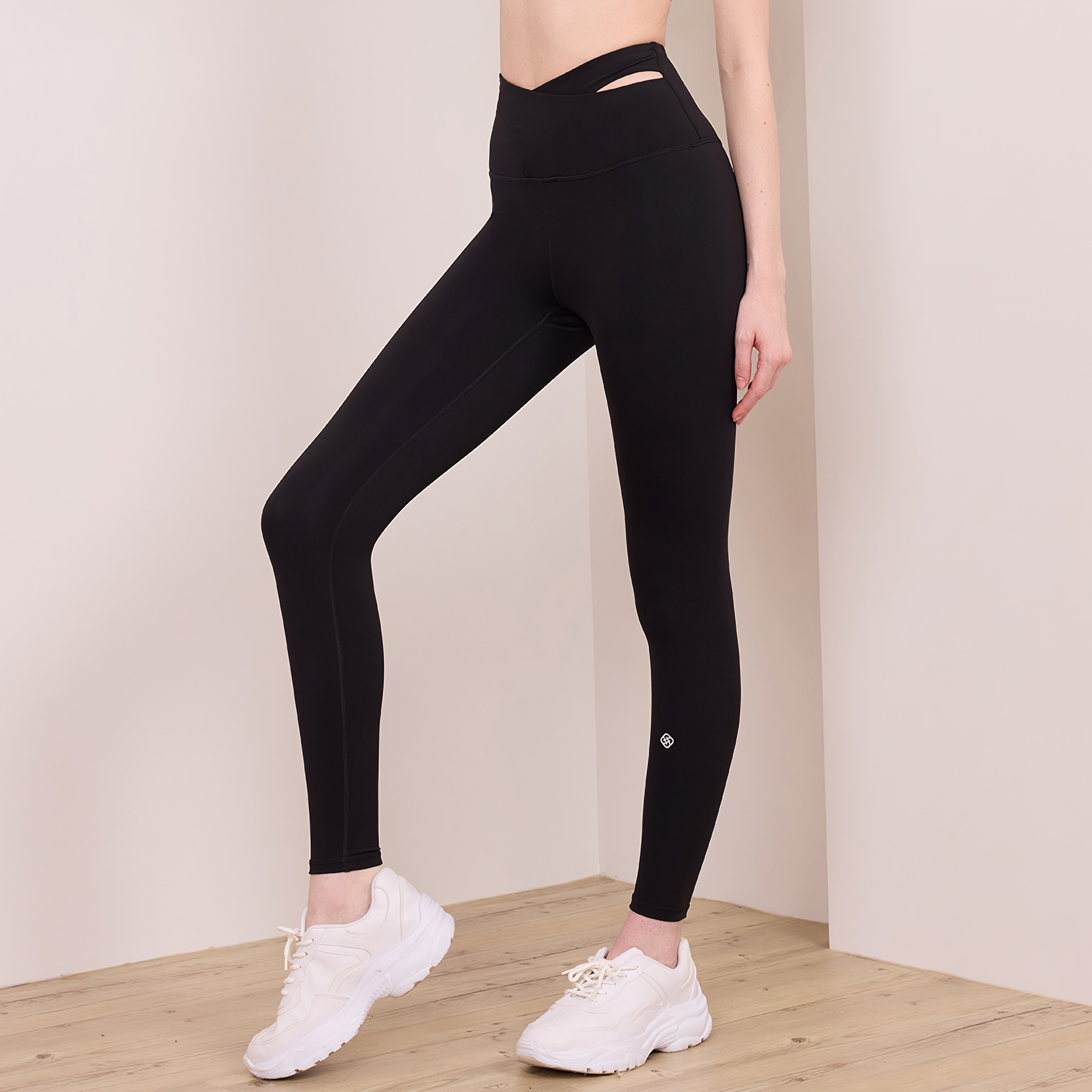 S2N TWISTED 弧線美腰長褲_Black B089