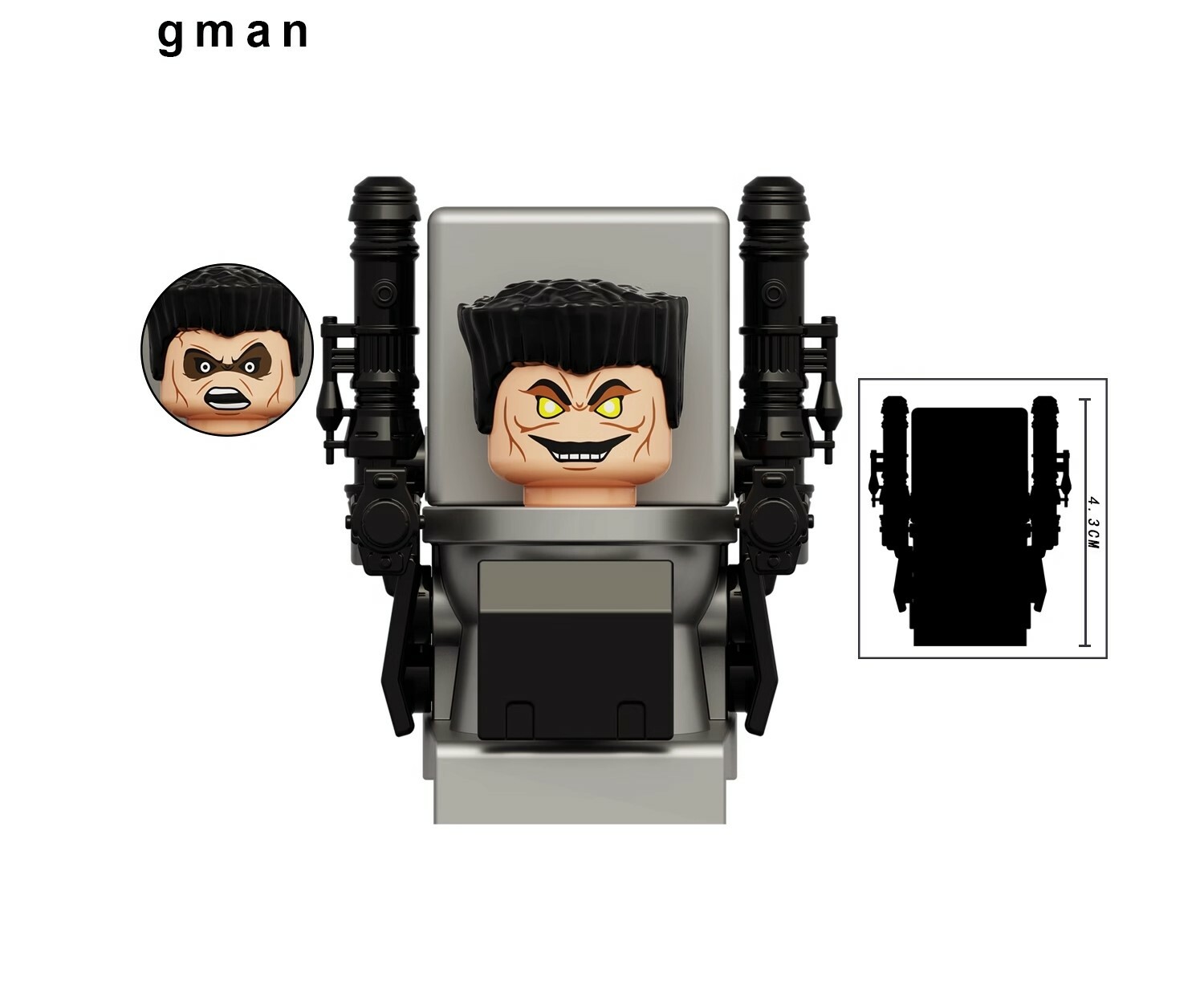 Gman Skibidi Toilet Man Minifigs fit Lego K2172