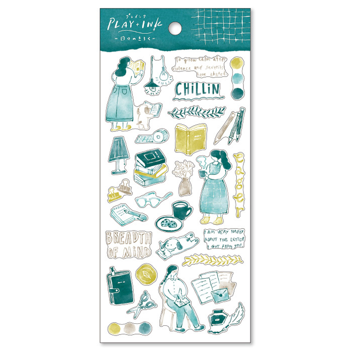 Play Ink墨水畫貼紙 日常|MINDWAVE日本手帳文具貼紙|六街文具房
