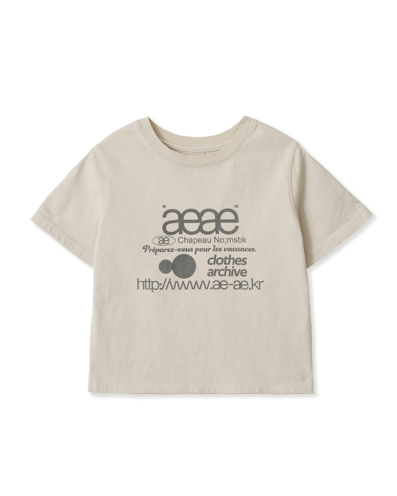 [aeae] WEB LOGO CROP T-SHIRTS