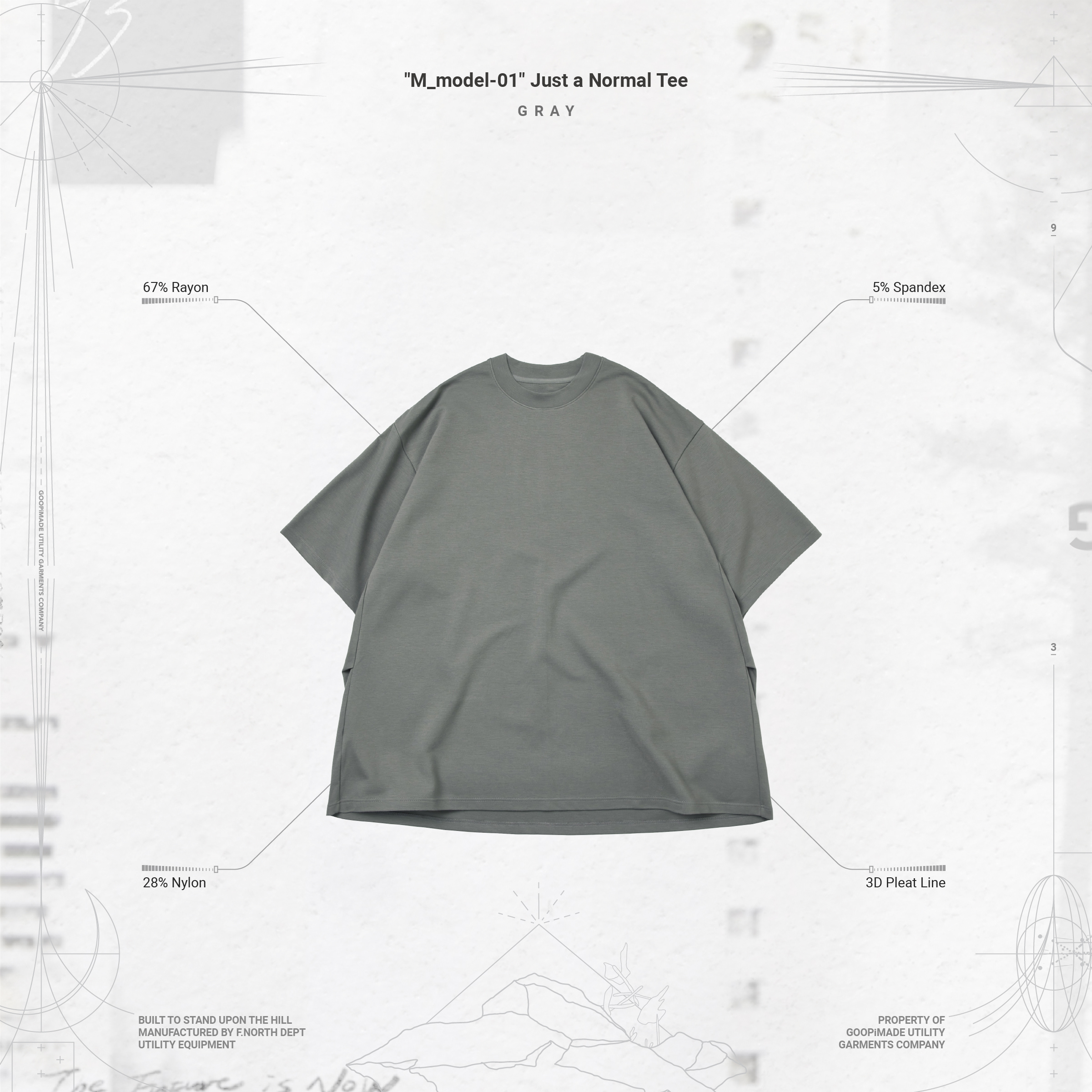 “M_model-01” Just a Normal Tee - Gray