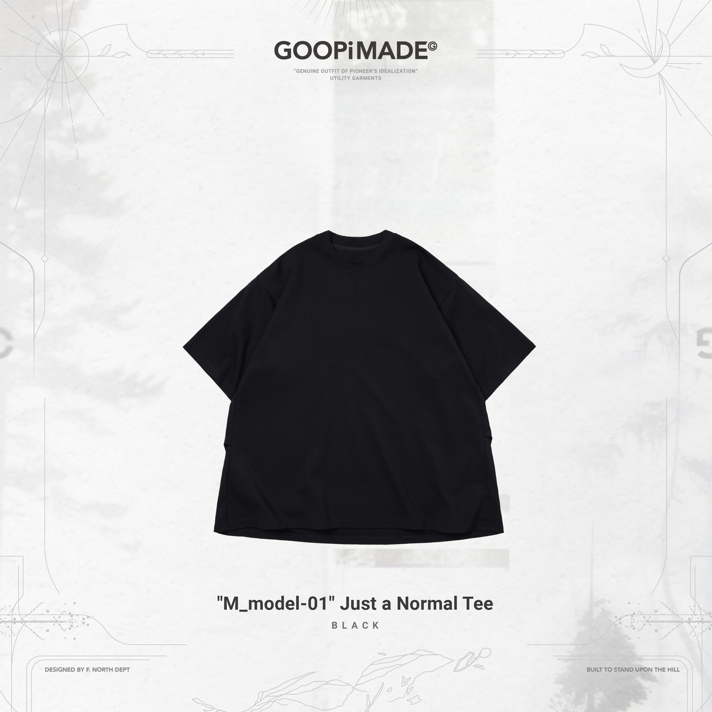 “M_model-01” Just a Normal Tee - Black