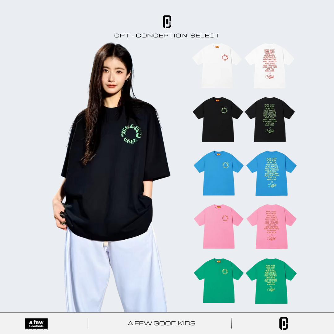 AFGK 經典環形 背後Slogan 美式街頭 重磅 落肩寬鬆 短袖