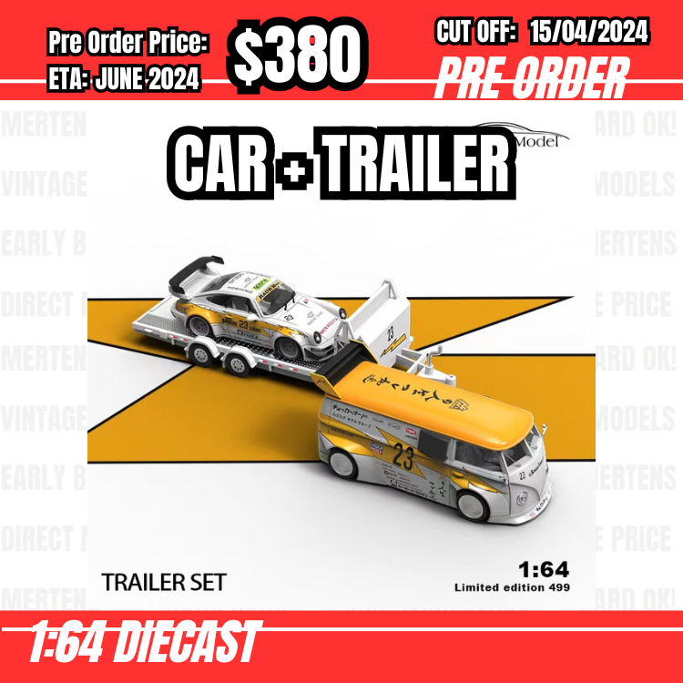 RS-$380 * Time Micro * 1:64 Volkswagen T1 + Trailer