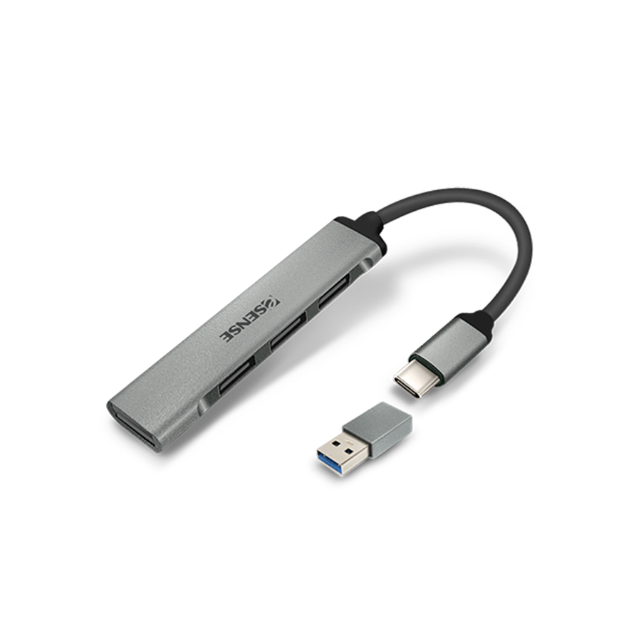 Esense Type-C鋁合金 4埠USB HUB