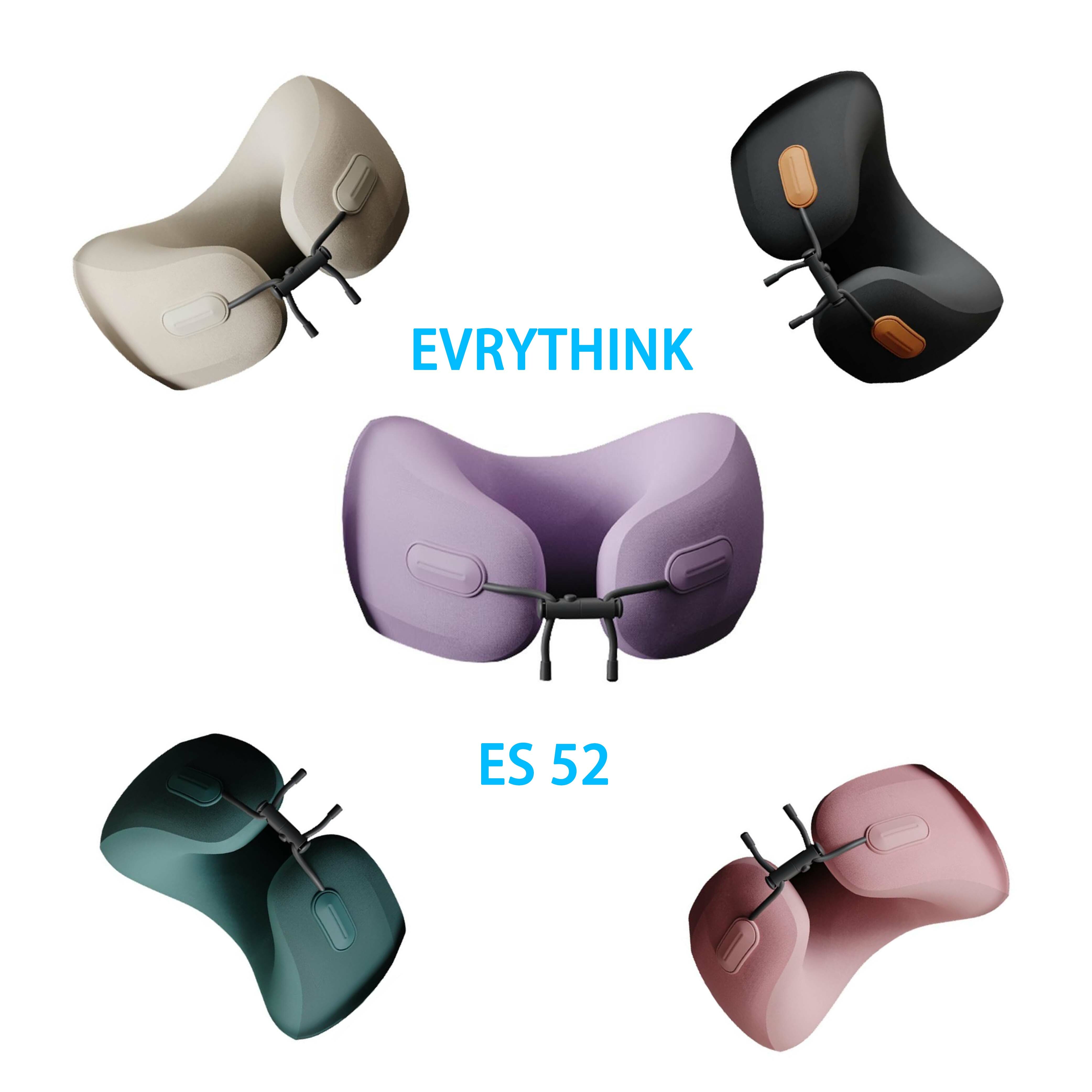 EVERY THINK - 旅行頸安枕ES52(紫色)⼈體工學頸枕|飛機枕|旅行枕|護頸枕|午睡枕