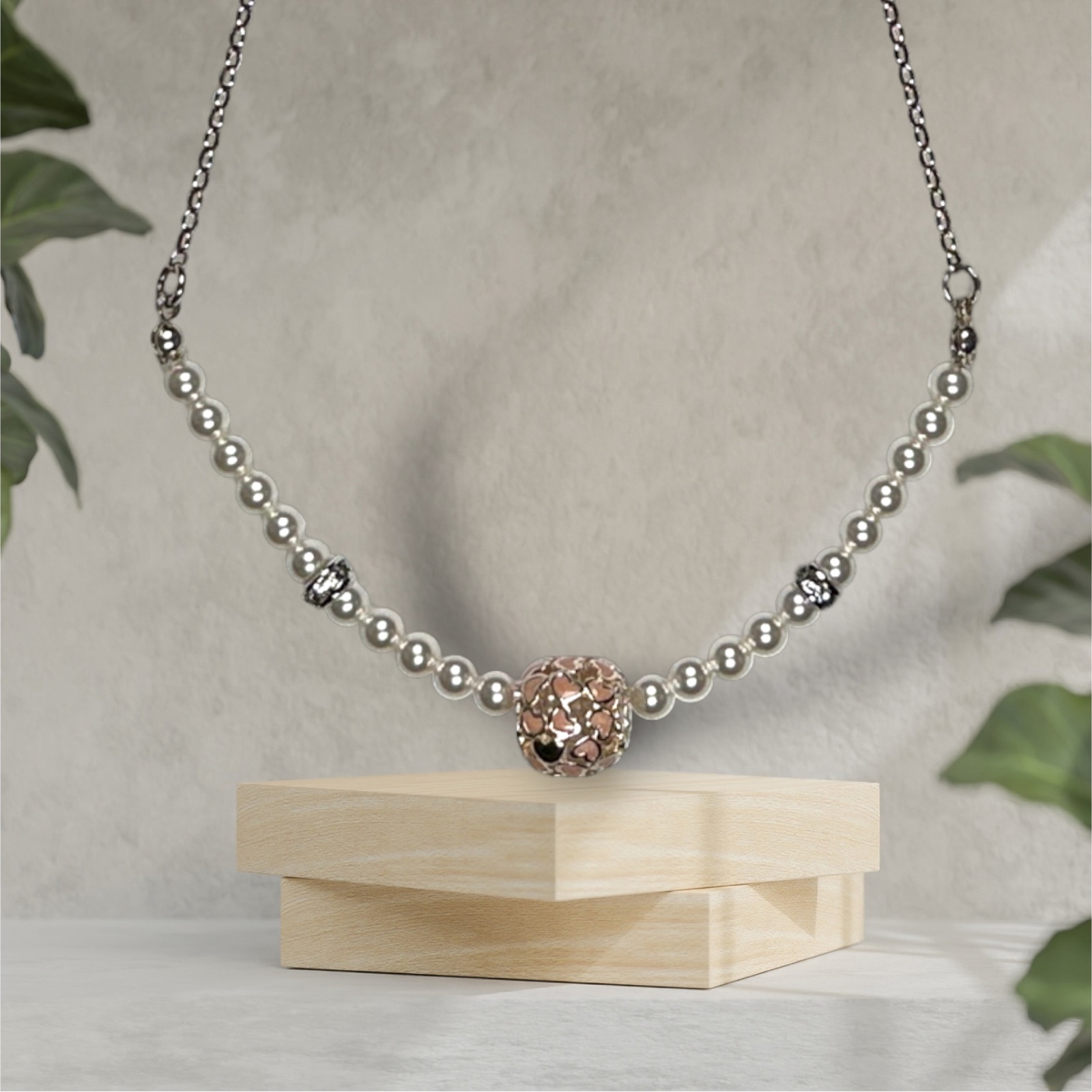 Baby Jewels_施華洛世奇_水晶珍珠項鍊_簍空愛心球