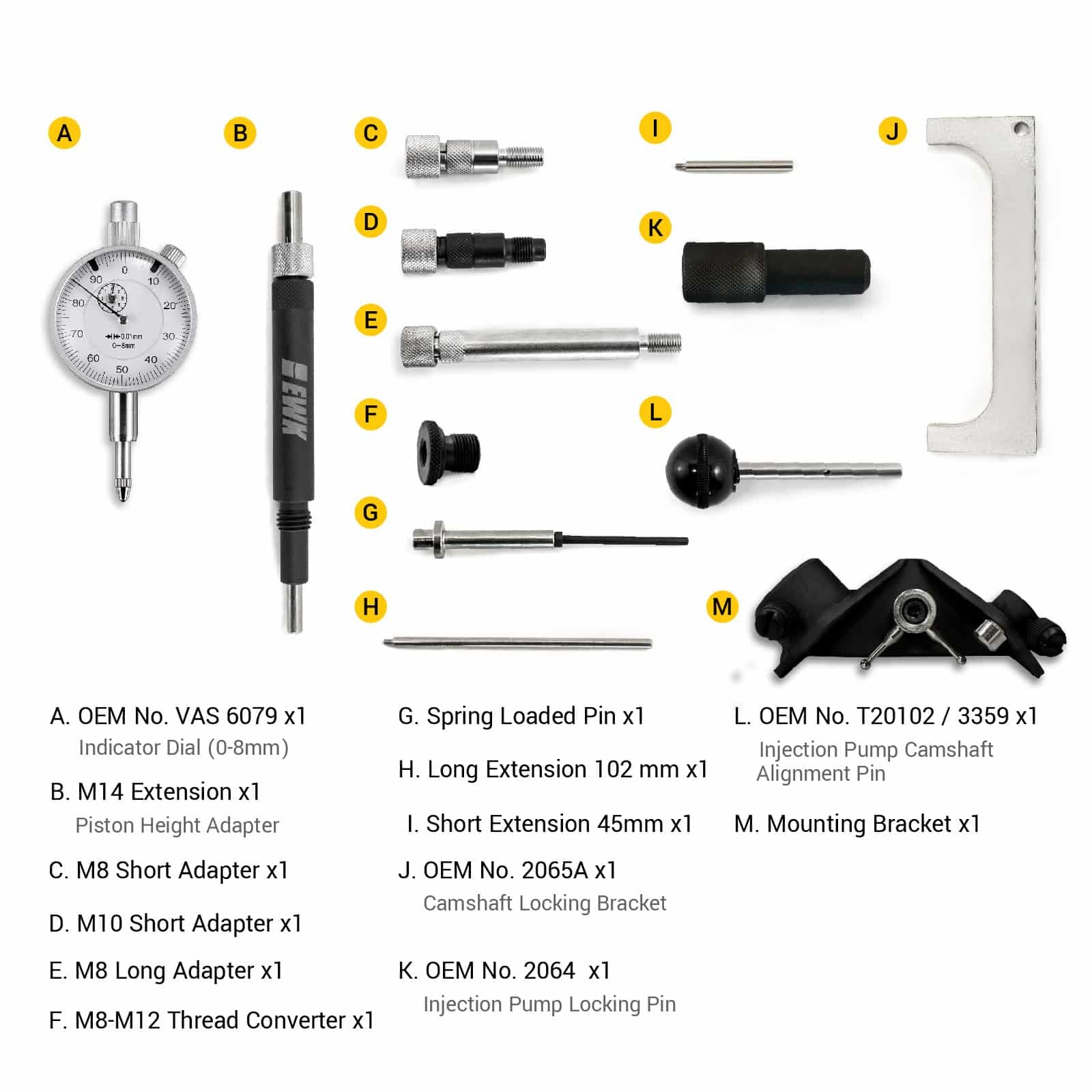 Tool Kit Diesel Timing Kit ReluxGo VE Injection Pump Timing - Diesel ...