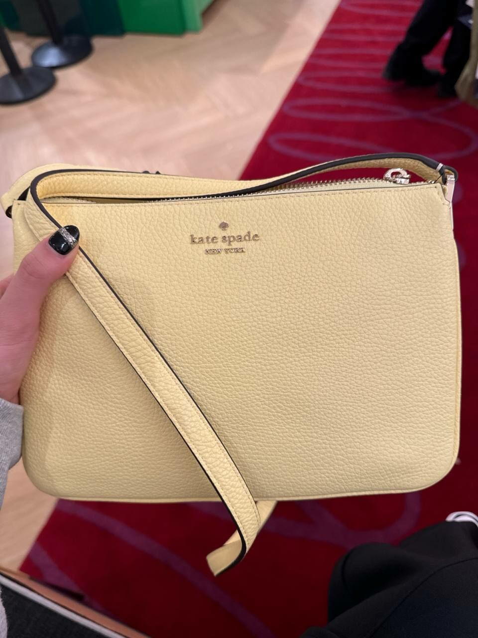 [S] KATE SPADE WKR00448 LEILA PEBBLED LEATHER TRIPLE GUSSET CROSSBODY ...