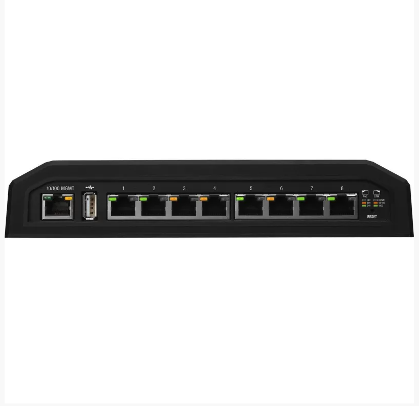Ubiquiti 】EdgeSwitch 8XP 8 Ports 交換器, ES-8XP︱原廠保養