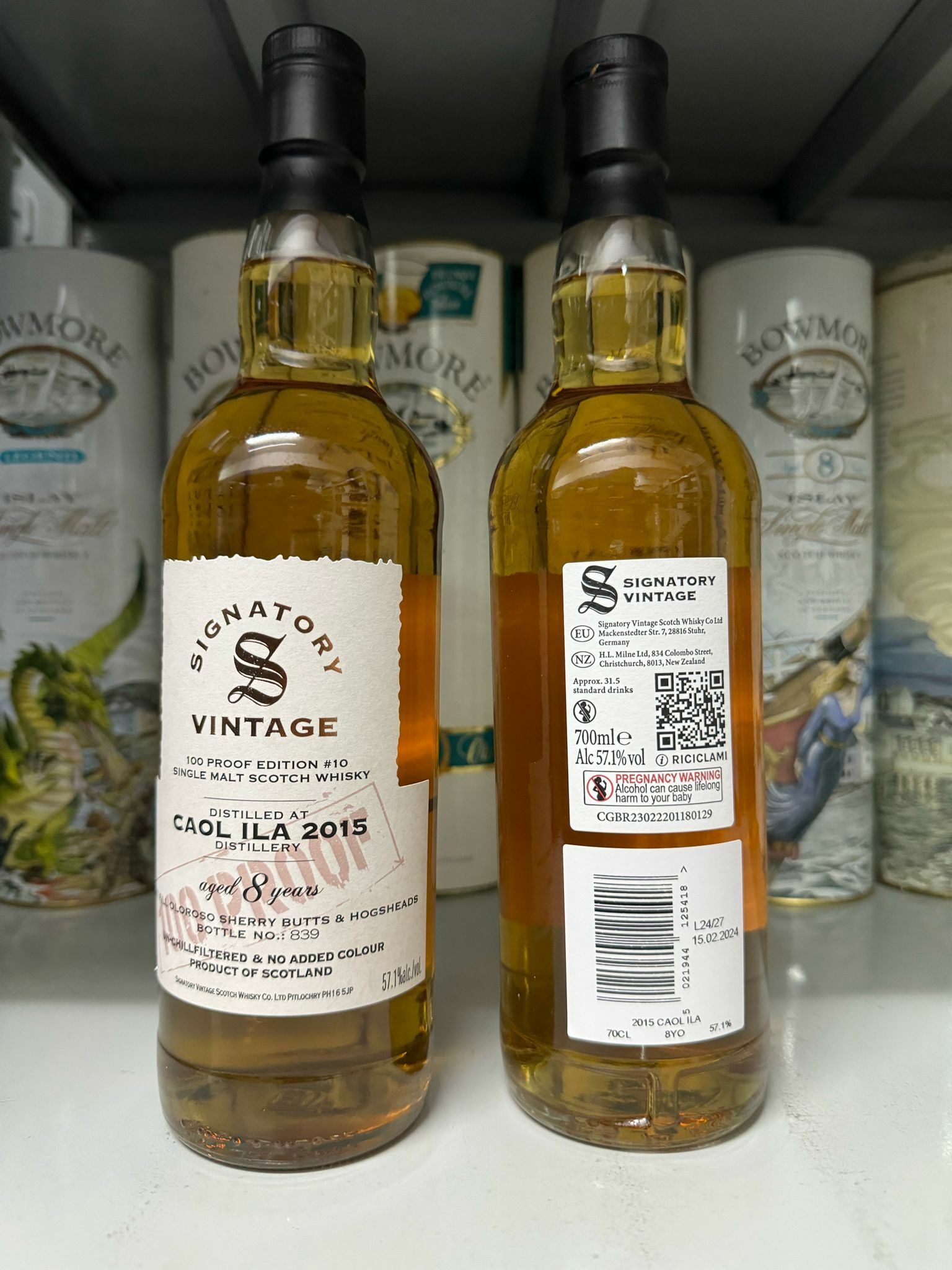 Signatory Vintage Caol Ila 2015 8 Years 100 Proof Editi