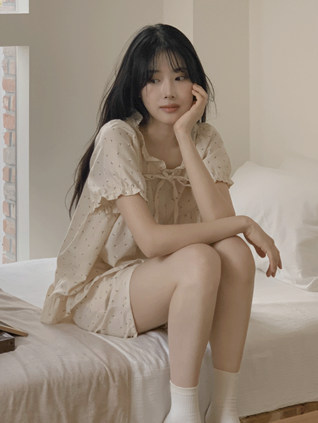 預訂｜Juuneedu Olive Stripe Pajamet Set (2 COLOR)