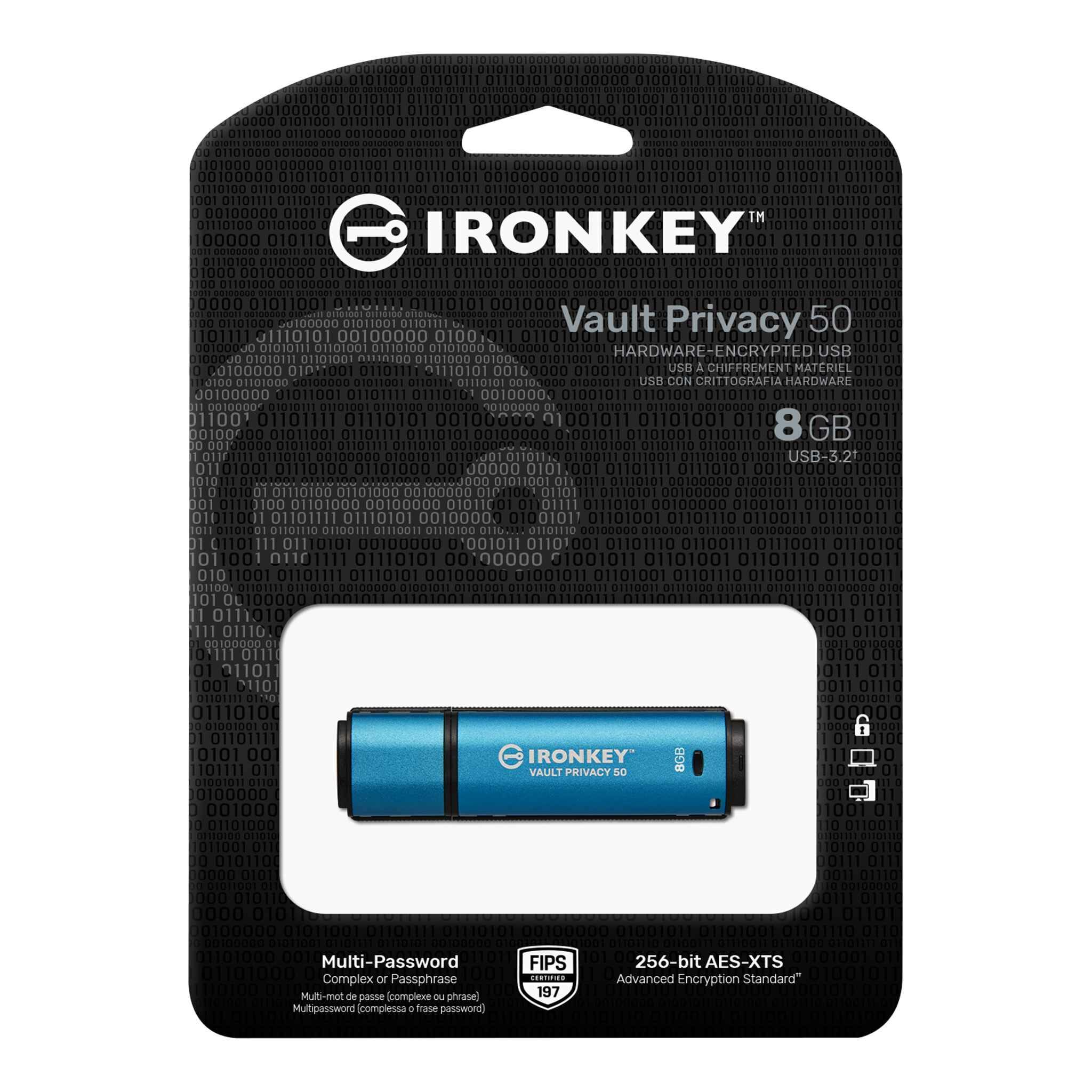 Kingston IronKey Vault Privacy 系列USB 3.2 Gen 1 隨身碟