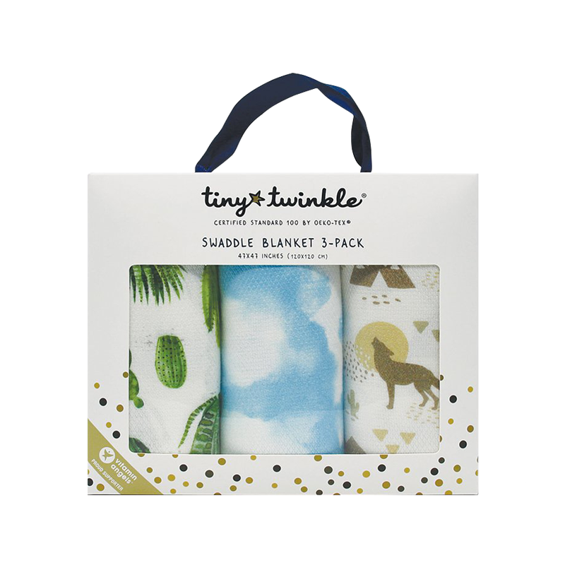 Tiny Twinkle Kaffle 紗布巾三入禮盒組 ︱可愛婦嬰百貨精品館