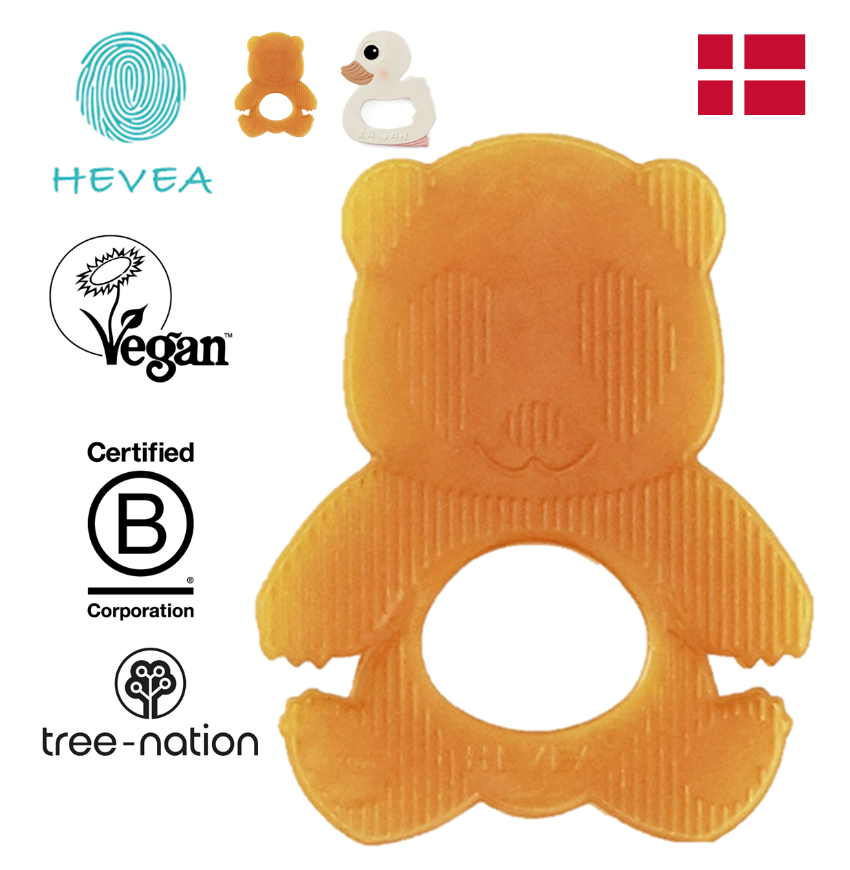 Hevea - Panda TePANDA TEETHER (Natural Rubber) (DENMARK