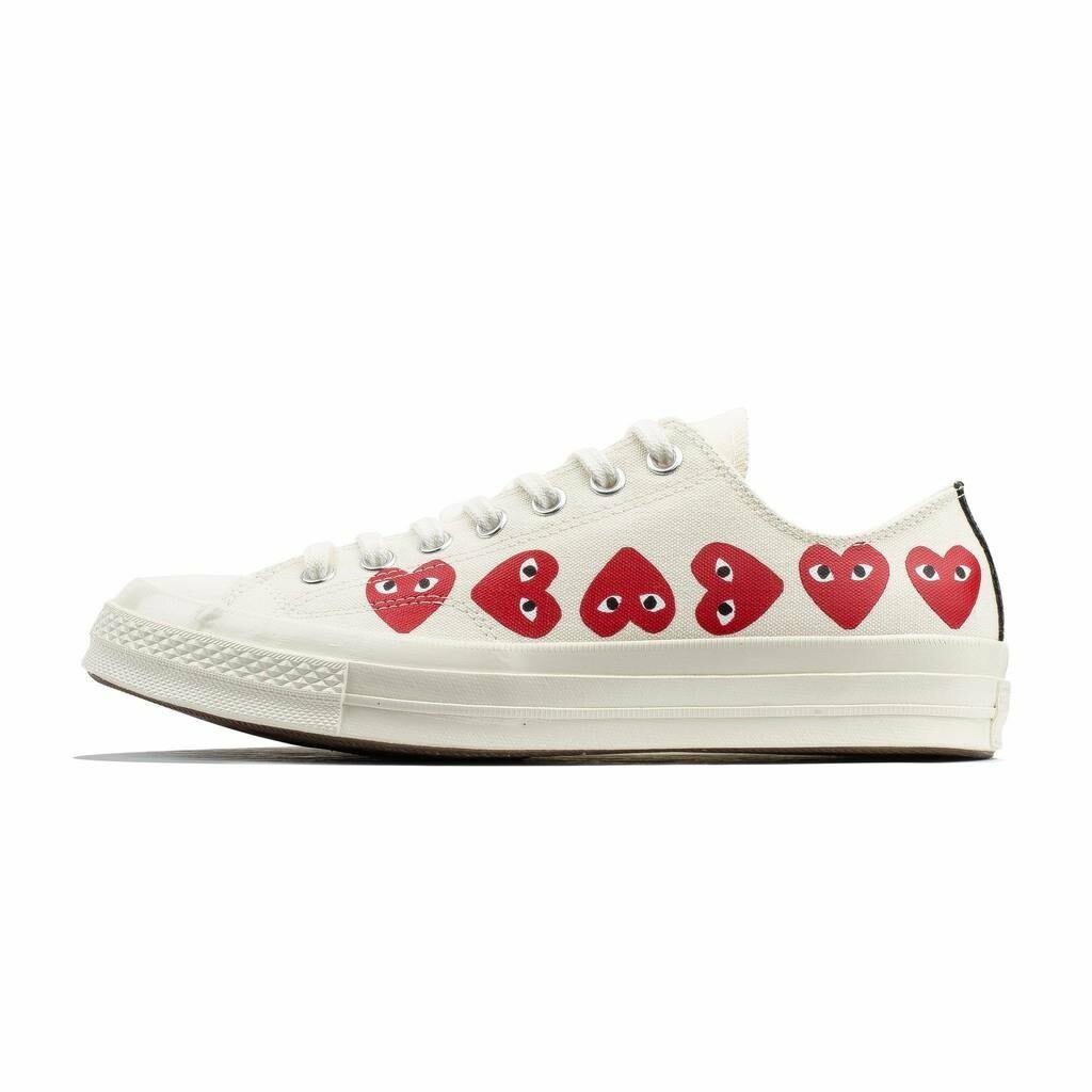 Converse CDG PLAY 川久保玲 1970 白 多愛心 高筒 低筒 162975C 162972C