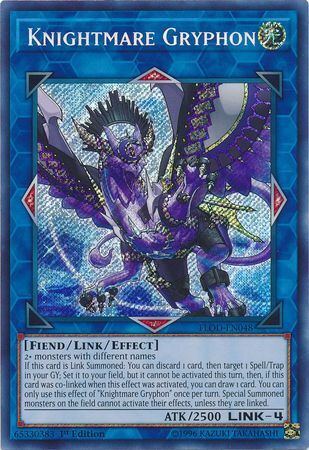 Knightmare Gryphon - FLOD-EN048 - Secret Rare 1st Editi